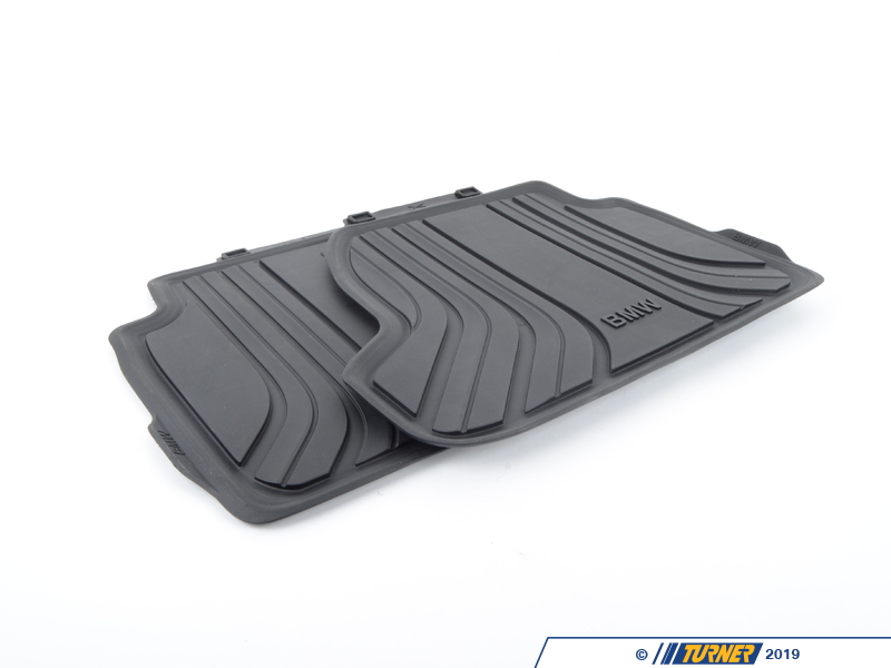51472297420 - Genuine BMW Rear Rubber Floor Mats - Black - F22, F23 ...