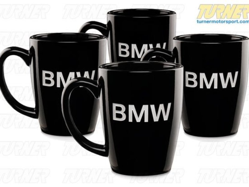 TMS1639 - Genuine BMW Black Coffee Mugs, Set of 4 (Save $8!) | Turner ...