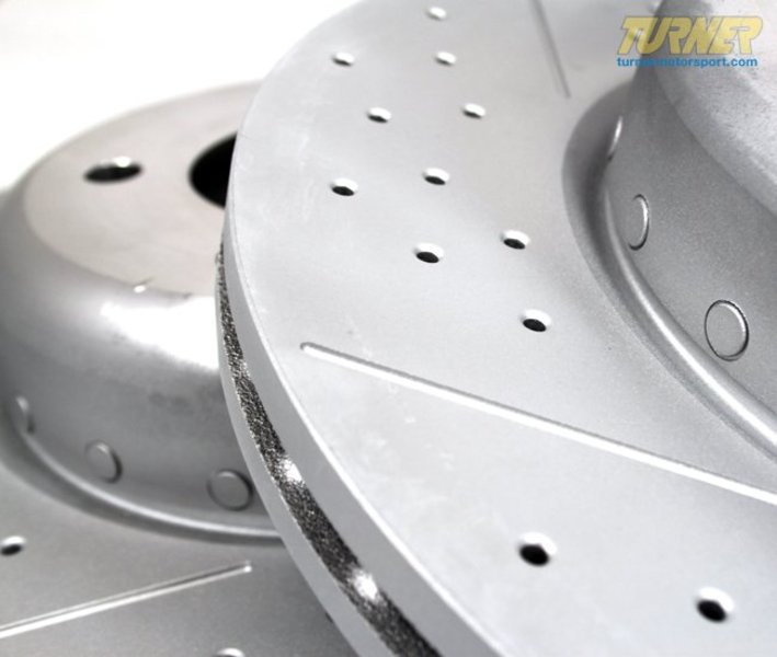 34216795754 - Dimpled & Slotted Brake Rotors - Rear - E82 135i | Turner ...