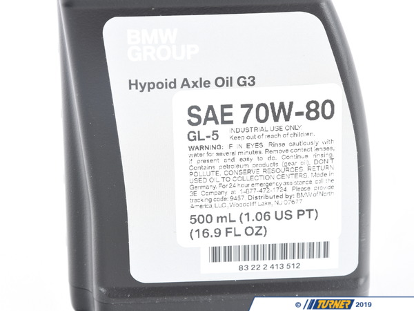 83222413512 - HYPOID AXLE OIL G3 | Turner Motorsport