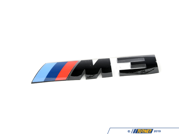 51148068580 - Genuine BMW Black Trunk Emblem - F80 M3 | Turner Motorsport