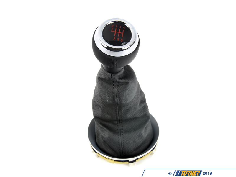25117587886 - Genuine MINI JCW Leather Shift Knob W/ Boot - Silver ...