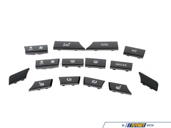 61316848886 - Genuine BMW Button Cap Repair Kit - F07/10 F06/12/13 F01 ...