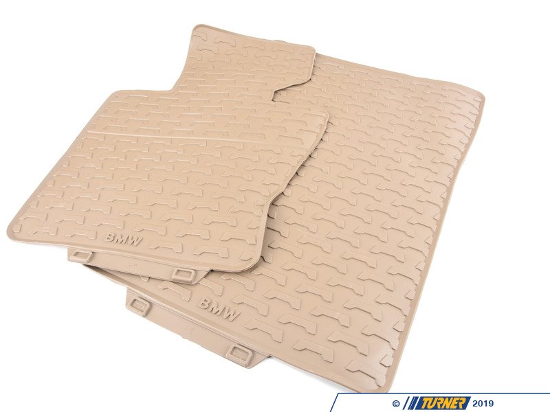 51470428951 - Genuine BMW Kit Rubber Floor Mats Front Sandbeige ...