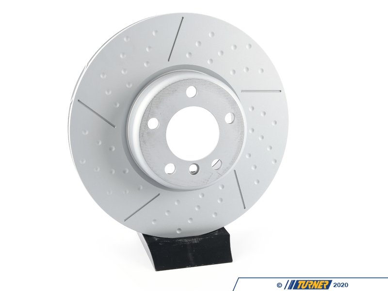 34106797602 - Cross-Drilled & Slotted Brake Rotor | Turner Motorsport
