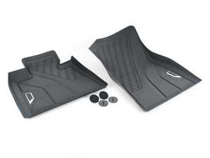 51472458559 - Genuine BMW Front Rubber Floor Mat Set - Black - G05 X5 ...