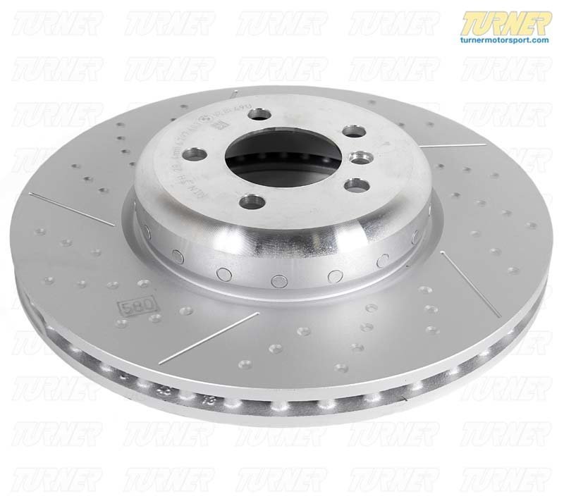 34106797603 - Front M Performance Dimpled Brake Rotor (370x30) - F30 ...