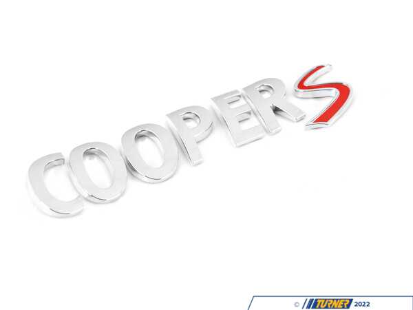 51142755618 - Genuine MINI Cooper S Model Lettering | Turner Motorsport