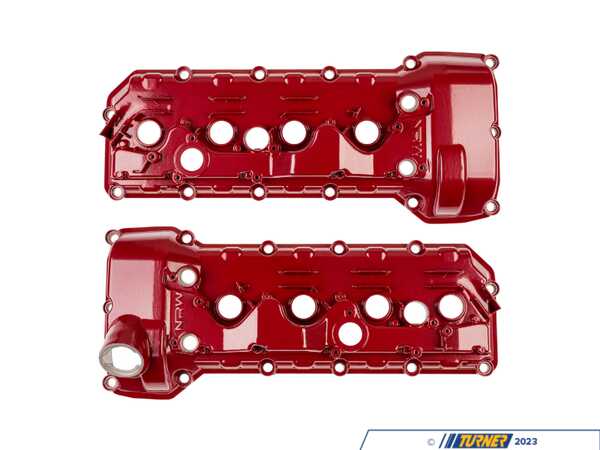 S65VCSRD - S65 Aluminum Valve Cover - Smooth Red | Turner Motorsport