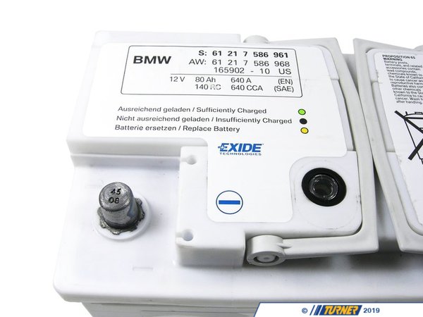 61217586961 - Genuine BMW Battery From Exide (warranty 61217586961 ...