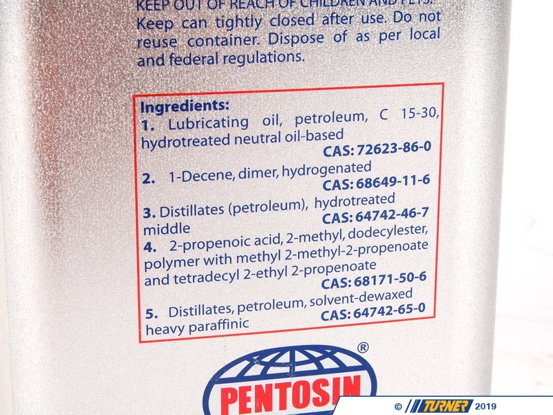 CHF202 - Pentosin Hydraulic / Power Steering Fluid - 1 Liter | Turner ...