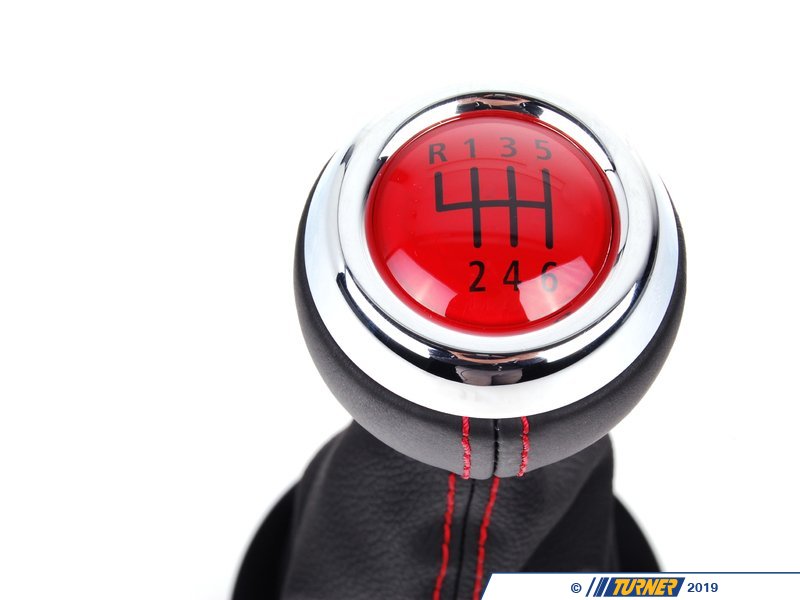 25117638583 - Genuine MINI JCW GP2 Shift Knob W/ Boot - Black/Red ...