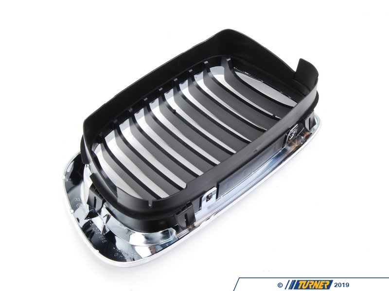51138208684 - Genuine BMW Kidney Grill - Chrome w Black Slats - Right ...