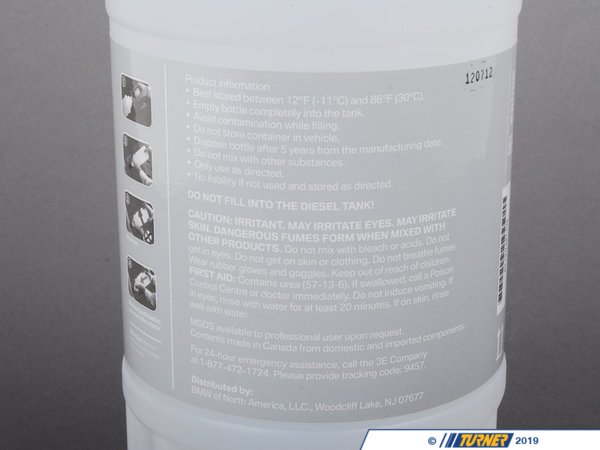 83190441139 - Genuine BMW Diesel Exhaust Fluid Adblue - 1/2 gallon ...