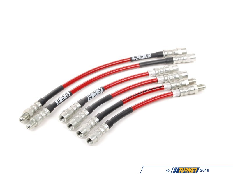 E30698000 - ECS Tuning Exact-Fit Stainless Steel Brake Lines (Full Kit ...