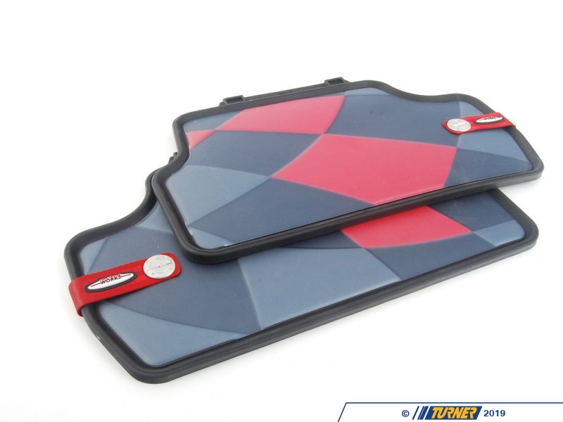 51472354167 - Genuine MINI Rear Rubber Factory Floor Mats Set JCW Pro ...
