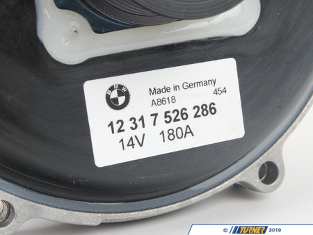 12317526286 - Genuine BMW Alternator - Water-Cooled - 180 amp - E65 ...