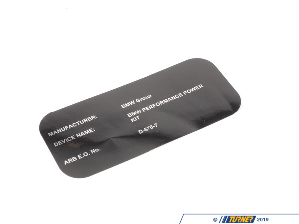 01292179512 - Genuine BMW Homologation Label - 01292179512 | Turner ...
