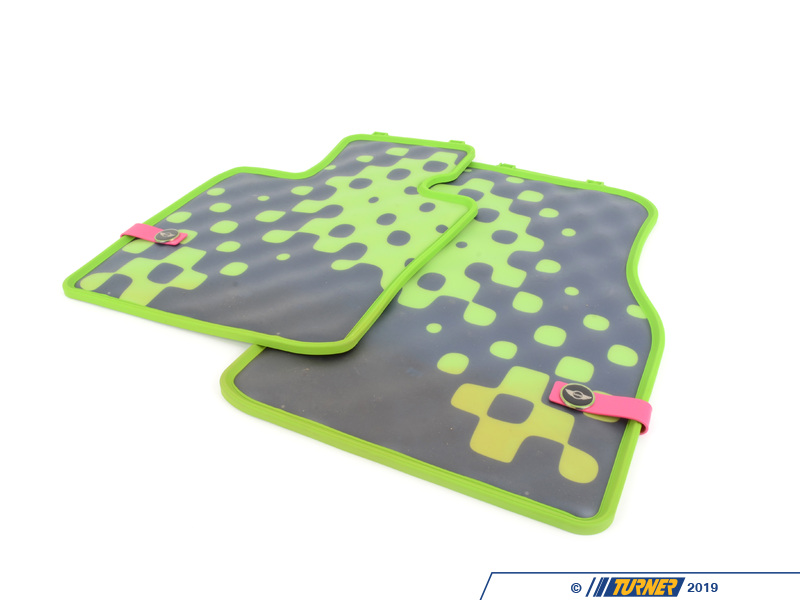 51472354158 - Genuine MINI Floor Mats, All-Weather, Front Vivid-Green ...