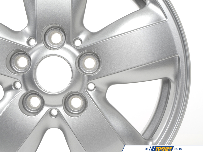 36116855101 - Genuine MINI Light Alloy Rim, Silver 5,5Jx15 Et:46 ...