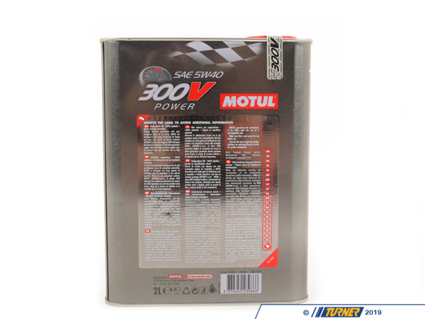 103132 - MOTUL 300V 5W-40 Power Race Oil - 2 Liter Can | Turner Motorsport