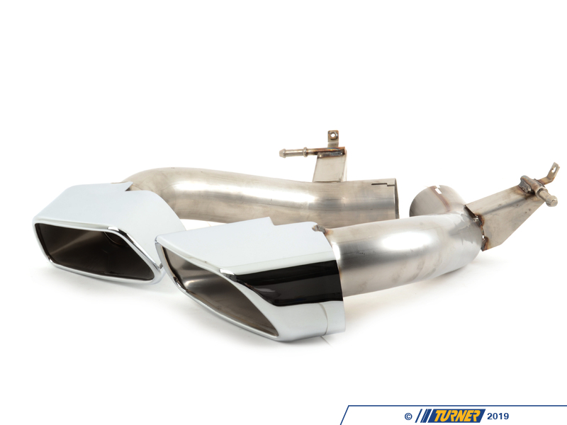 18302349213 - BMW M Performance Chrome Tailpipe Tips w/ Rear Valance ...