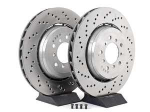 TMS1518 - Cross-Drilled & Floating Brake Rotors - Front - E46 M3 CSL ...