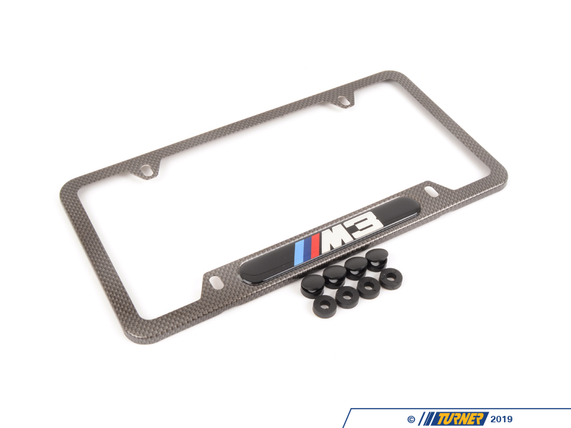 82120037617 - Genuine BMW Carbon Fiber License Plate Frame - M3 ...