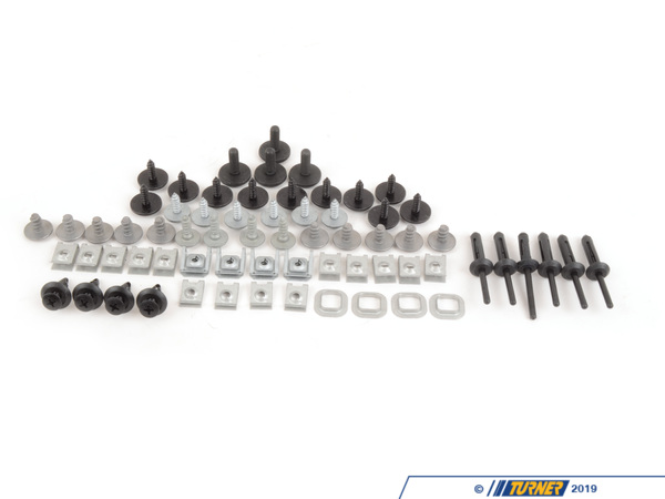 51112410005 - Genuine BMW Front bumper hardware kit - E90, E91, E92 ...