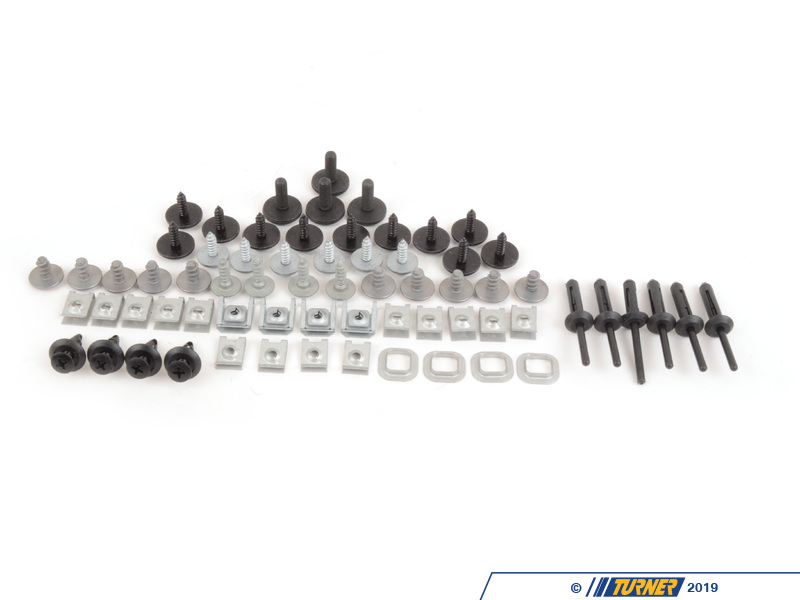 51112410005 - Genuine BMW Front bumper hardware kit - E90, E91, E92 ...