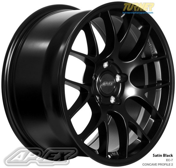 EC71810ET43SMBK - APEX EC-7 18x10" ET43 Satin Black Wheel 21.95lbs ...