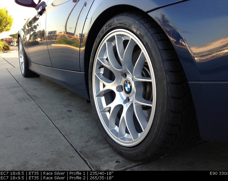 EC71895ET35RS - APEX EC-7 18x9.5" ET35 Race Silver Wheel 21.70lbs ...