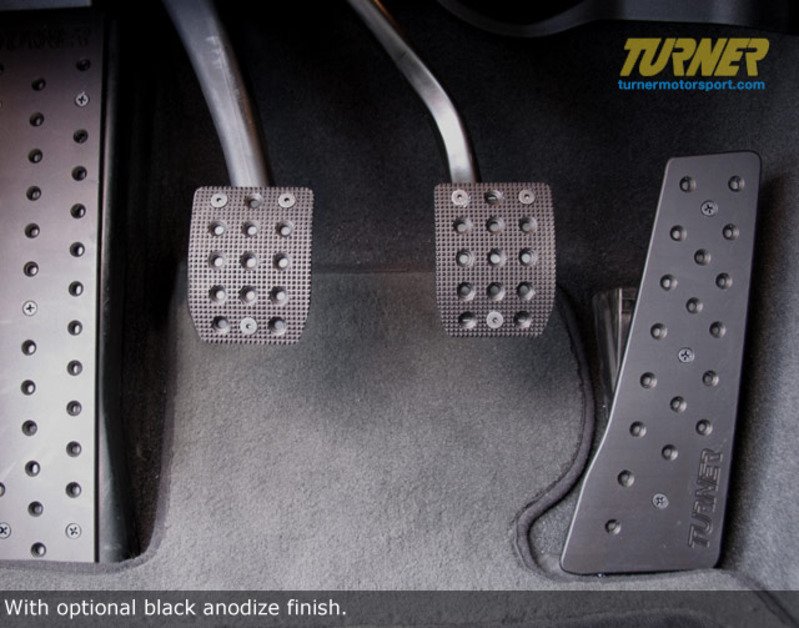 TMS-AUTO-PEDSET - Silver Anodize Turner Motorsport Aluminum Pedal Set ...