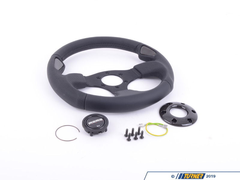 JET32BK0B - MOMO Jet Steering Wheel - Black - 320mm | Turner Motorsport