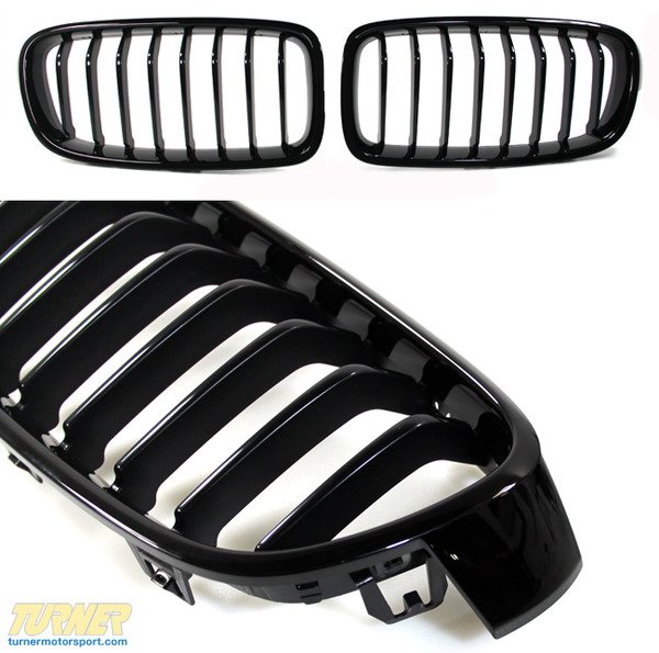 51712240775-778 - Genuine BMW Black Center Grills - F30 320i,328i, 335i ...