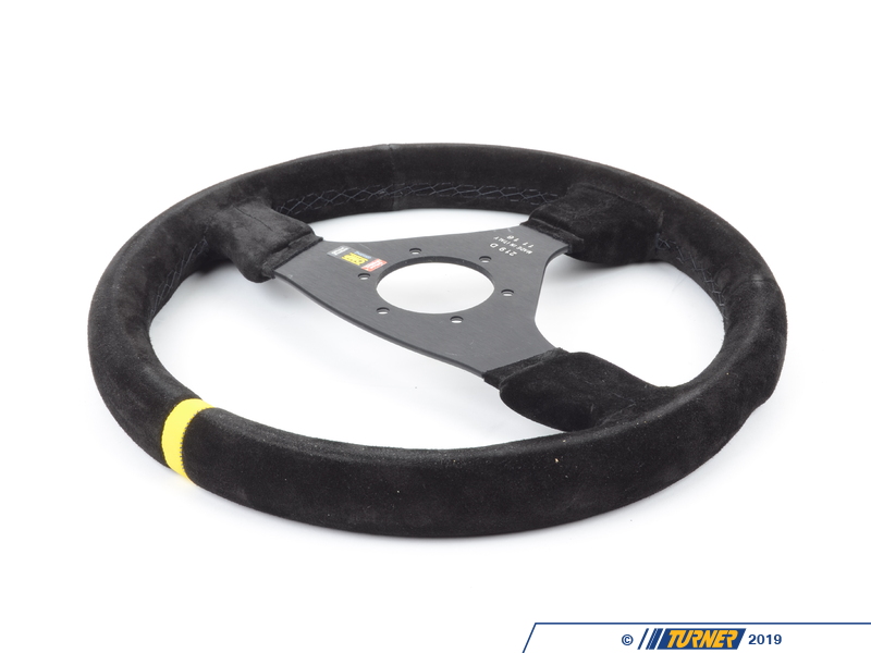 OD/2005 - OMP Targa Racing Steering Wheel - 330mm | Black/Yellow Suede | Turner Motorsport