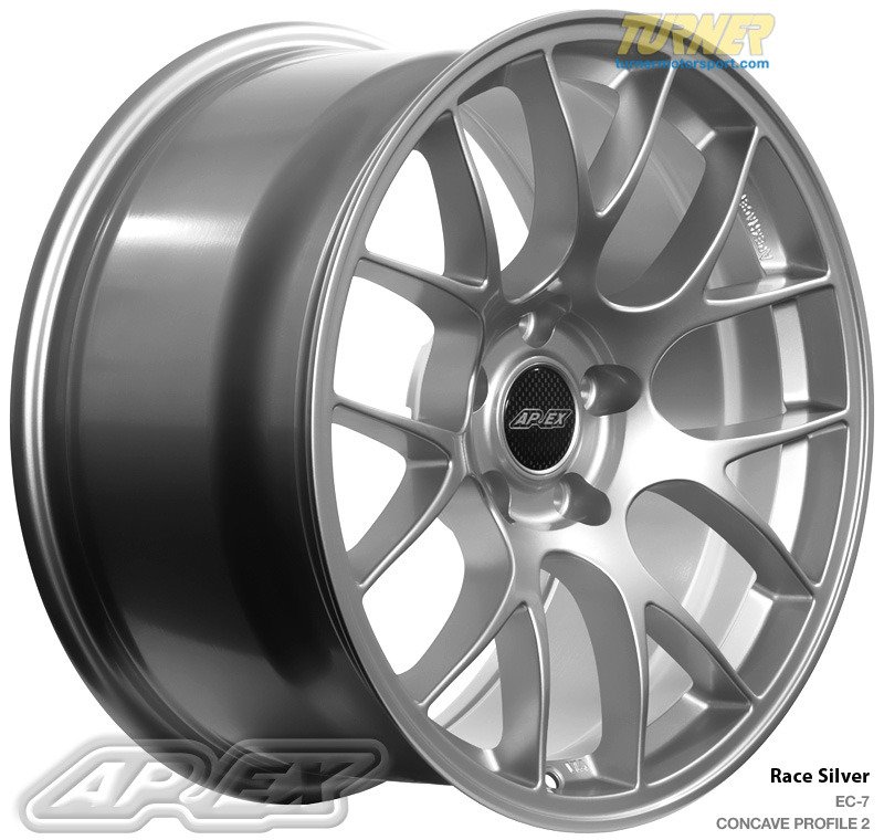 EC7189ET31RS - APEX EC-7 18x9" ET31 Silver Wheel 21.25lbs - PROFILE 2 ...